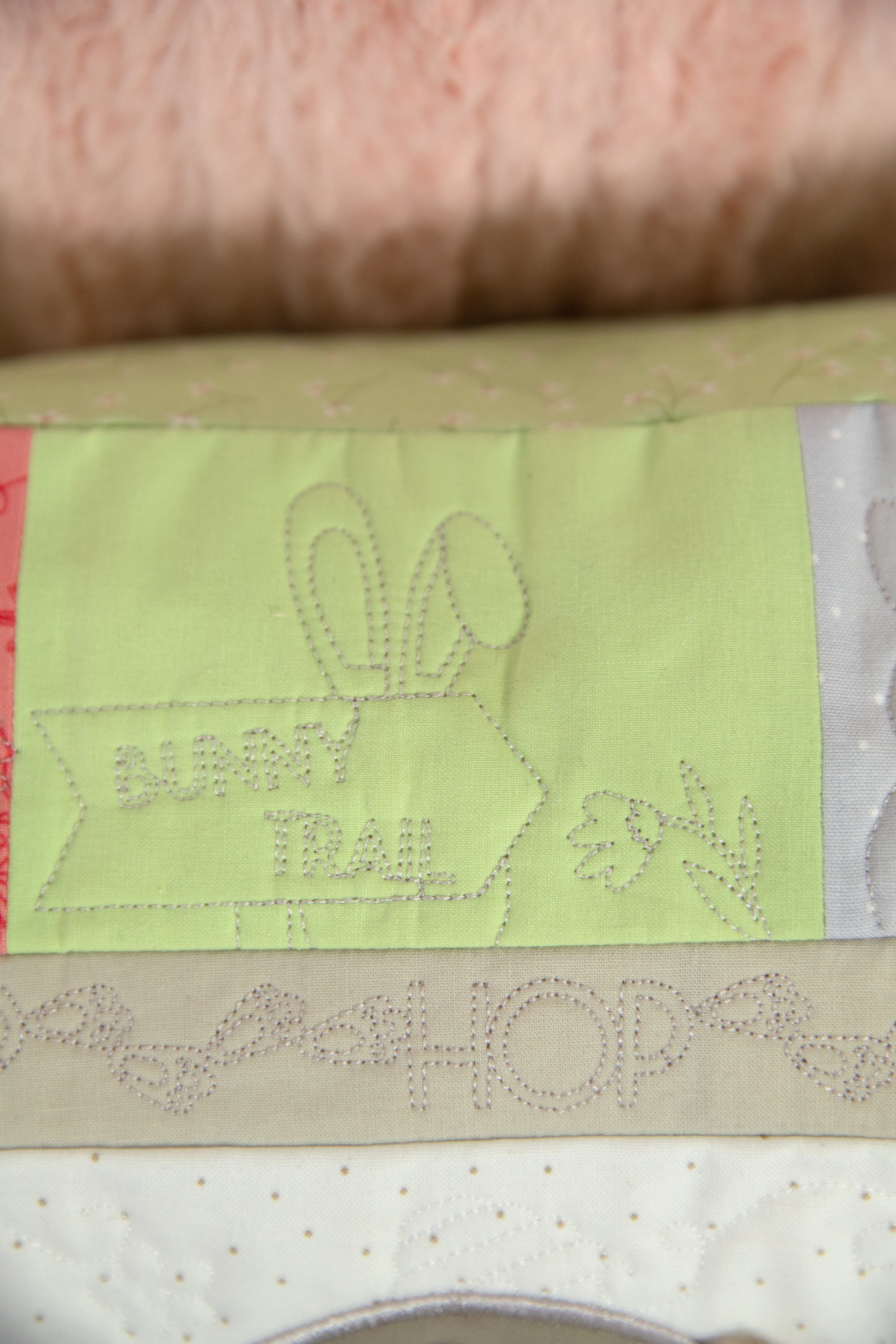 Hoppin' Down the Bunny Trail Bench Pillow