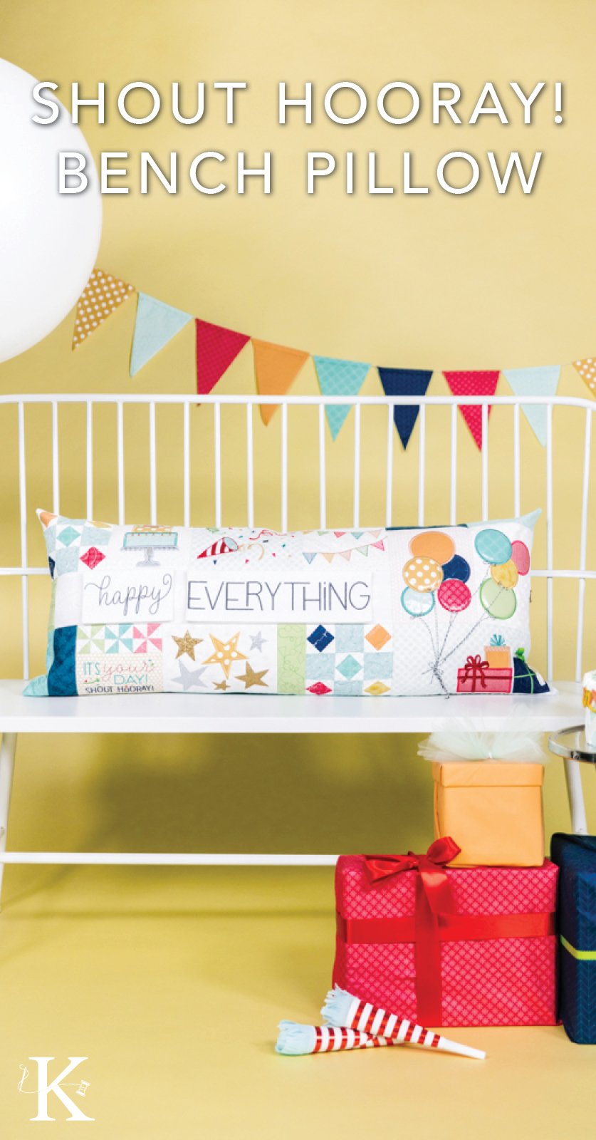 Shout Hooray! It's Kimberbell's New Bench Pillow!