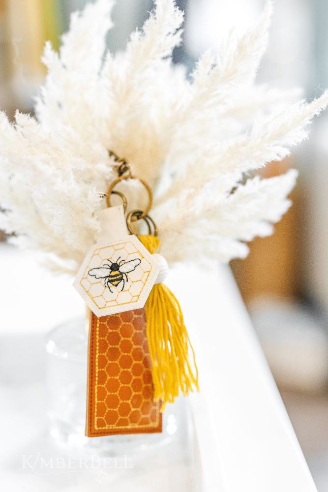 Create a Sweet Keychain with Our What's the Buzz Embellishment Kit!