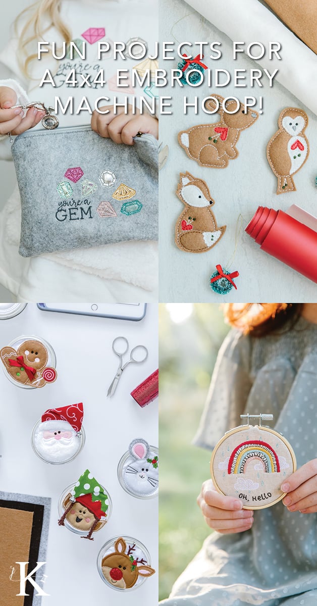 Fun Projects for a 4x4 Embroidery Machine Hoop!