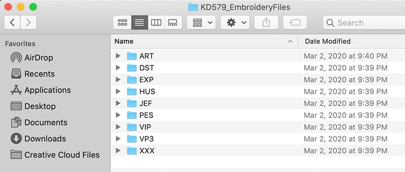 Machine Embroidery File Formats