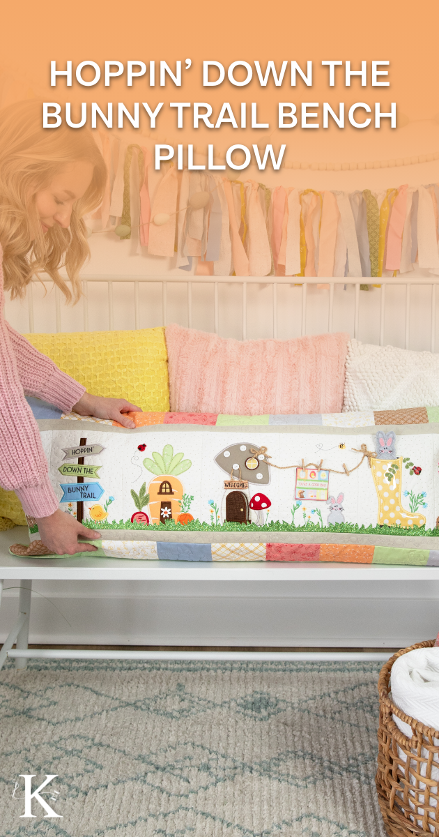 Hoppin' Down the Bunny Trail Bench Pillow